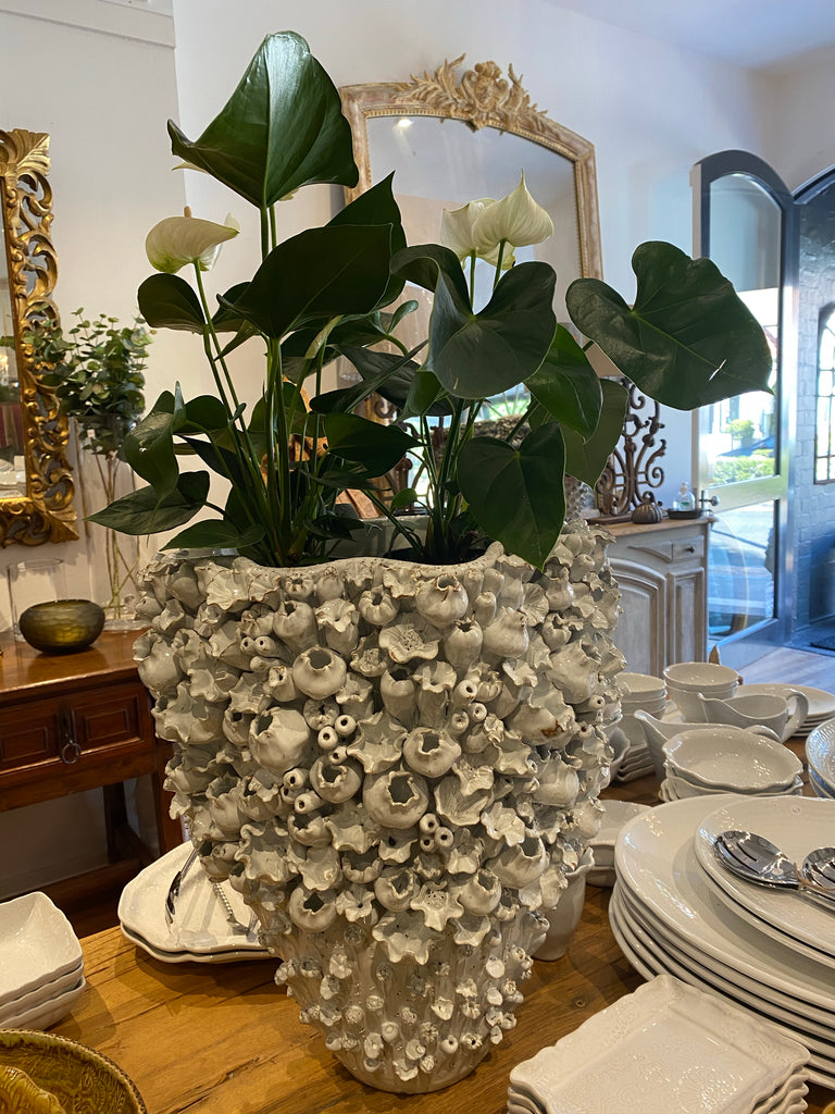 Vase ceramic barnacle white XL – Maison et Jardin