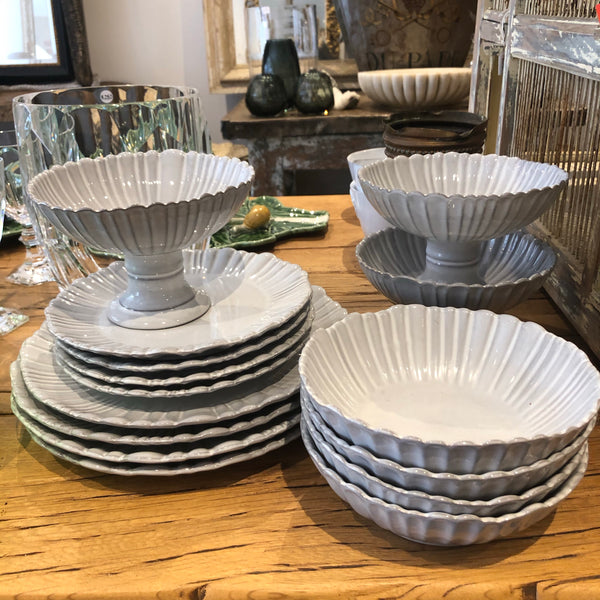 Fluted main plate x 4 (26.5cm) – maison et jardin