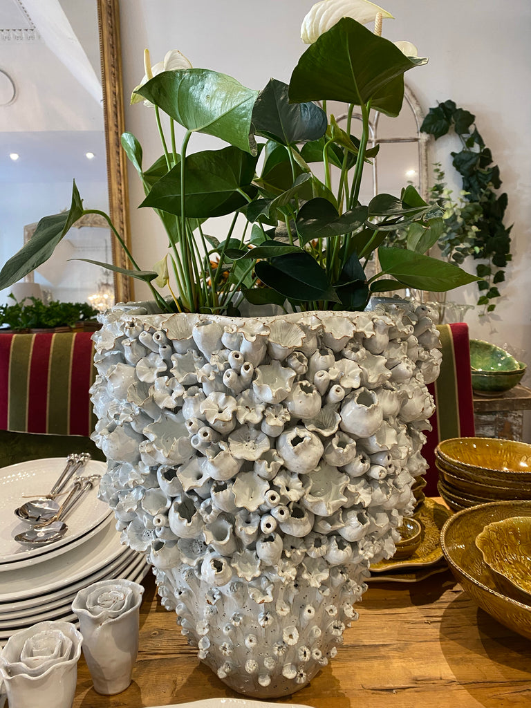 Vase ceramic barnacle white XL – Maison et Jardin
